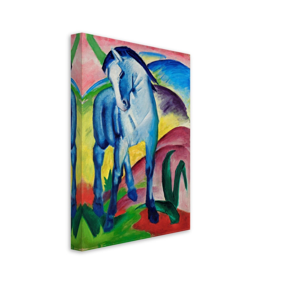 Franz Marc Das blaue Pferd Leinwanddruck Franz Marc Leinwanddruck 1911 ...