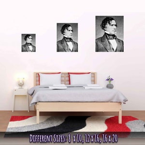 Franklin Pierce Poster, 14th President of Usa, Vintage Photo Franklin ...