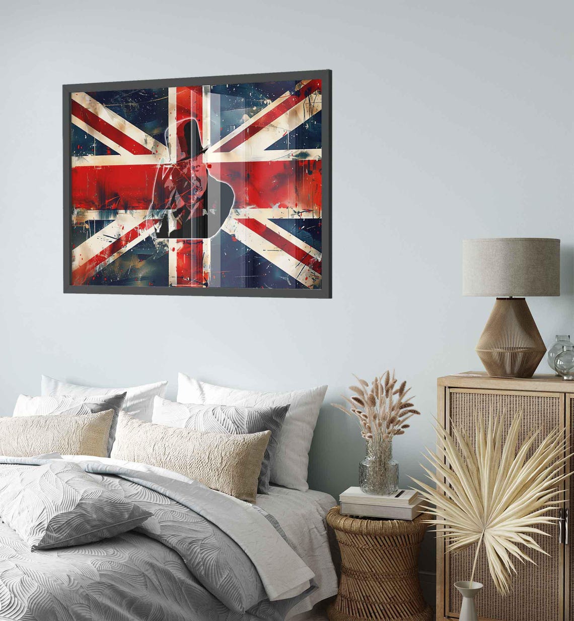 Winston Churchill Union Jack - Vintage British Flag Art (digital ...