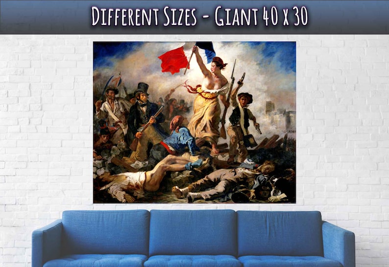 Liberty Leading the People Poster: Eugène Delacroix French Revolution ...