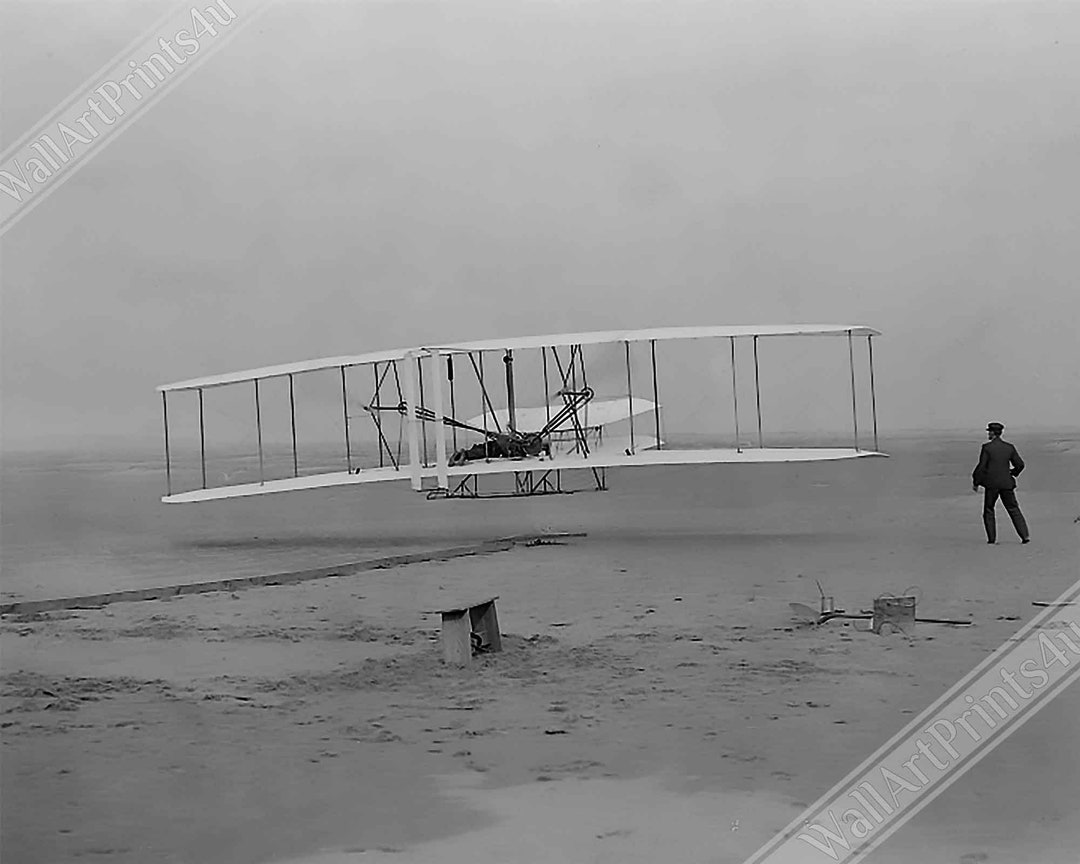 Wright Brothers First Flight Poster: Vintage Aviation Print - Etsy