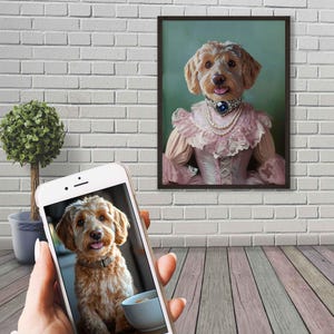 Aristocrat Pet Poster Print, Princess Cat / Dog Custom Portrait From ...