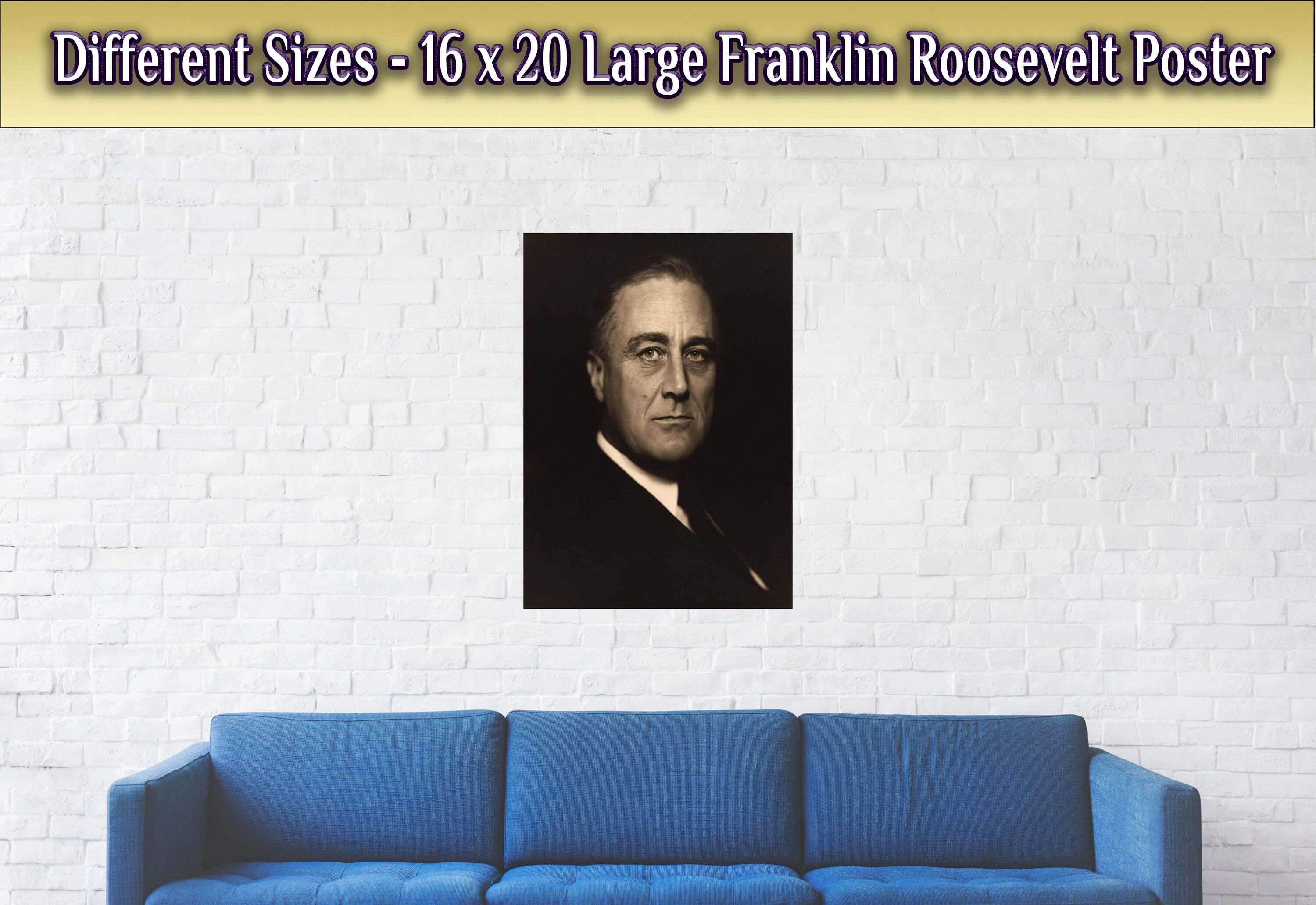 Fdr Poster Greatest American President of the 20th Century | Etsy
