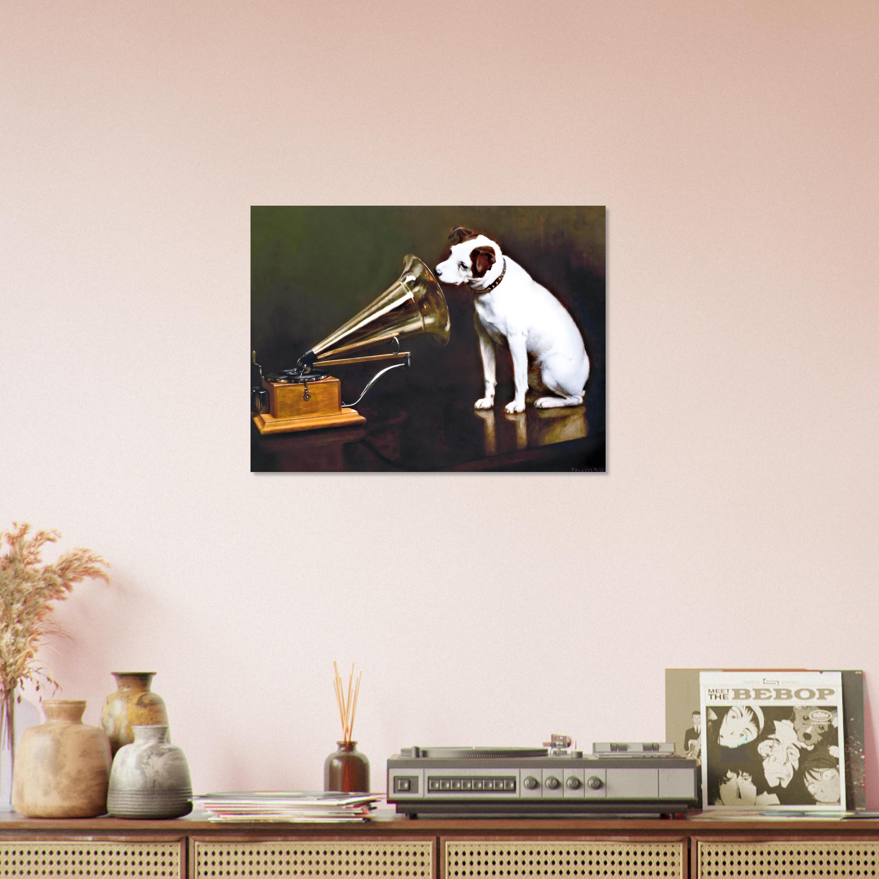 Vintage Nipper Dog Poster: His Master's Voice Art Print From 1898 - Etsy