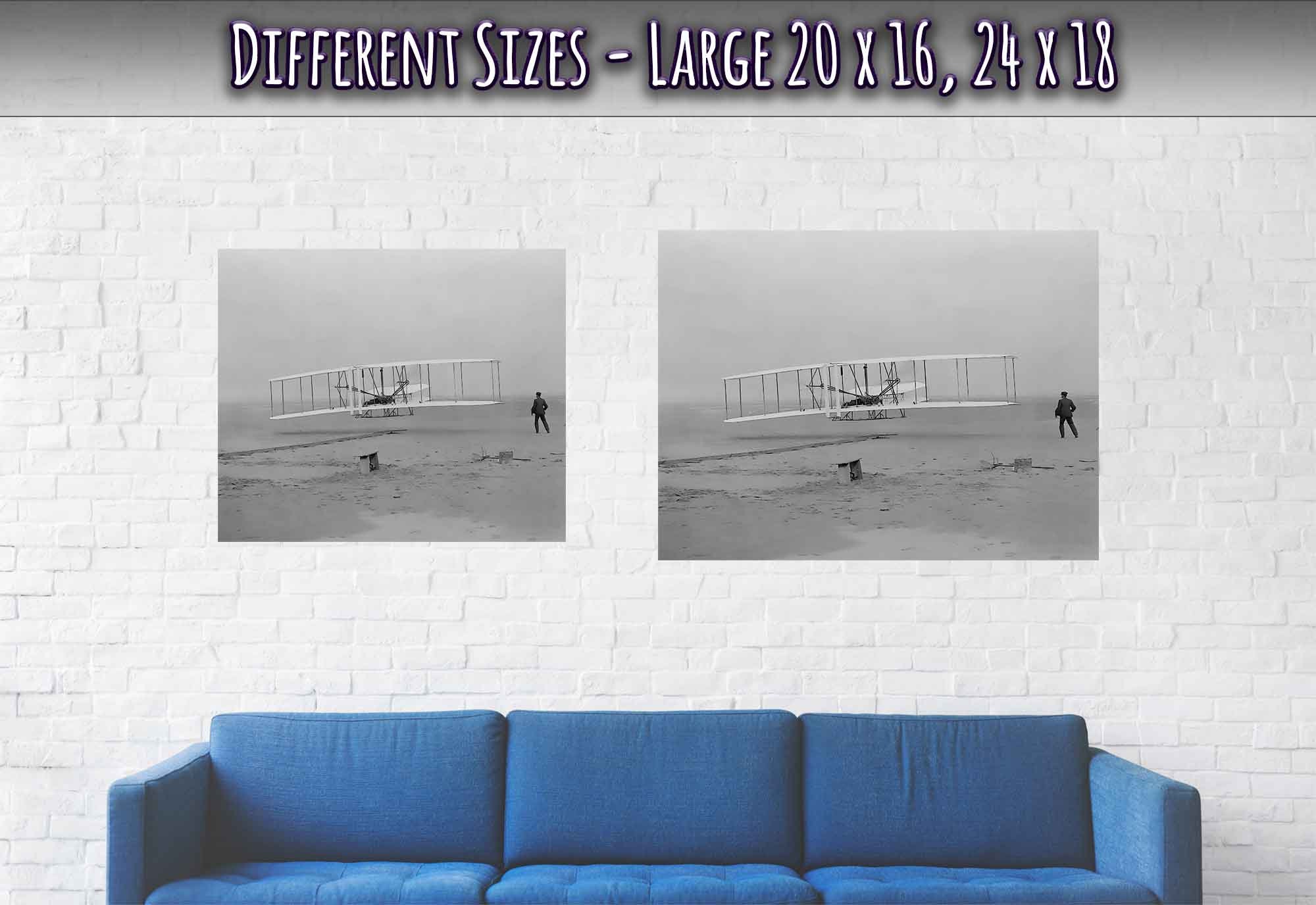 Wright Brothers First Flight Poster Kitty Hawk North | Etsy