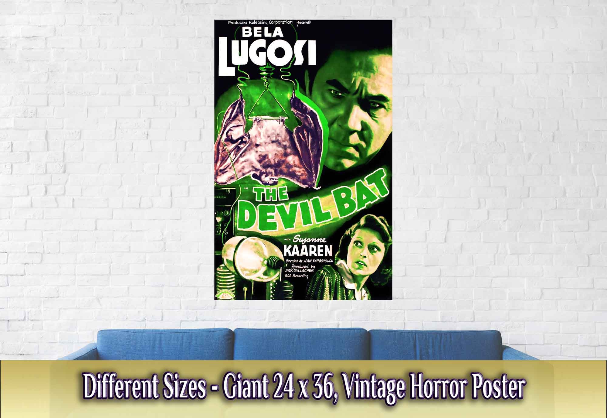 The Devil Bat Poster: Vintage Horror Movie Art, Bela Lugosi - Etsy