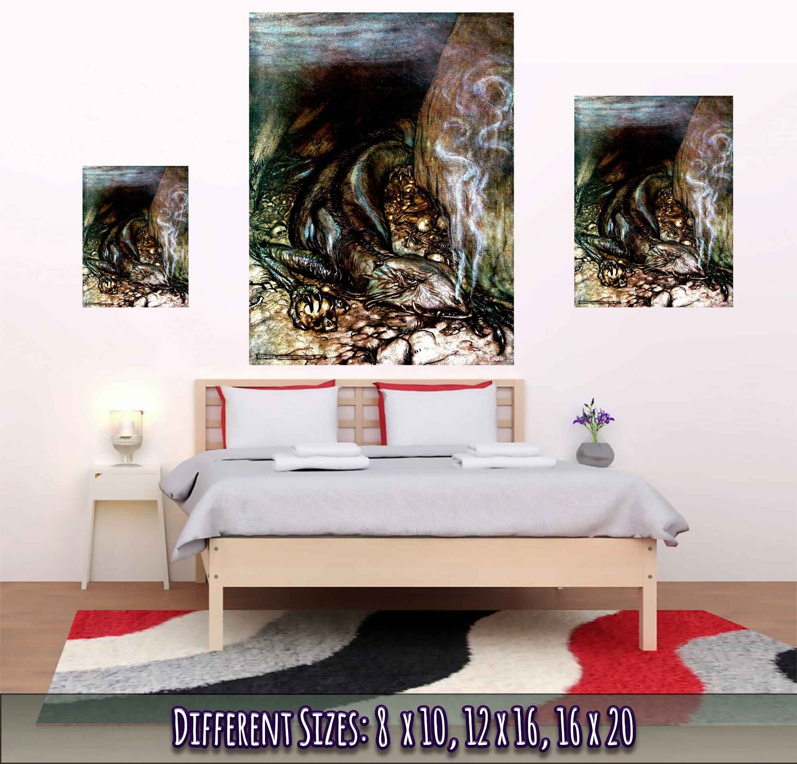 Dragon Poster Arthur Rackham Dragon Fafnir Arthur Rackham - Etsy