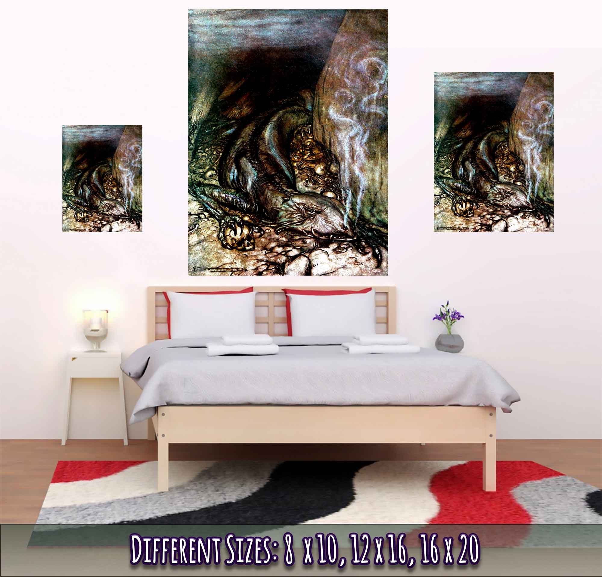 Dragon Poster Arthur Rackham Dragon Fafnir Arthur Rackham - Etsy