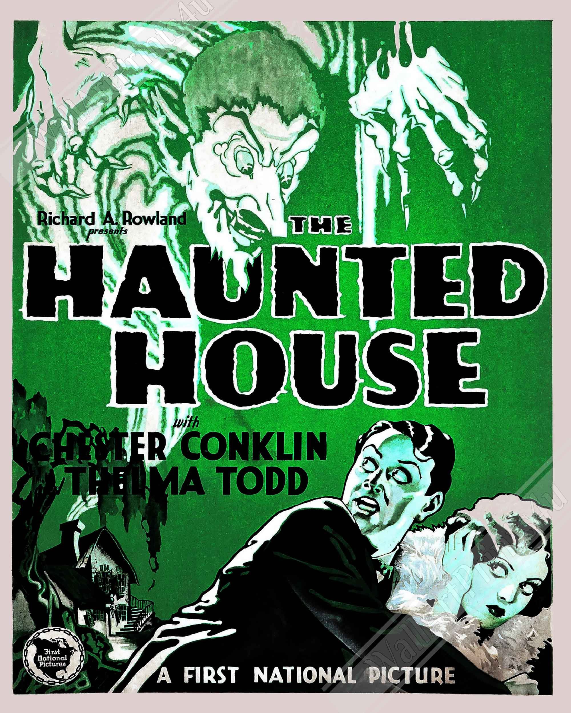 Haunted House Poster Vintage Horror Movie Poster 1928 Poster | Etsy