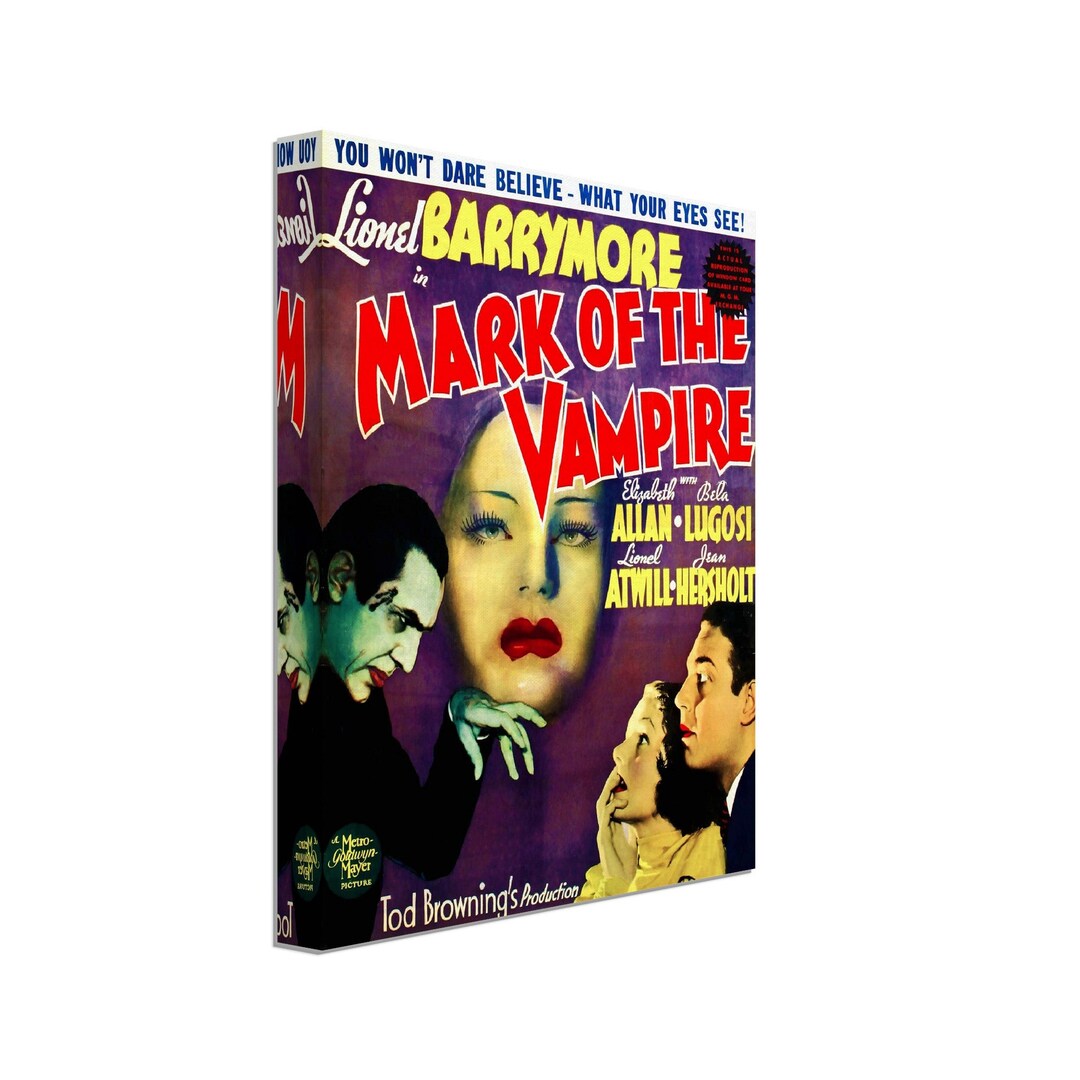 Mark of the Vampire Canvas, Vintage Horror Movie Canvas 1935 Canvas ...