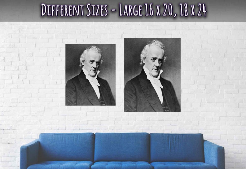 James Buchanan Poster 15th President of Usa Vintage Portrait - Etsy