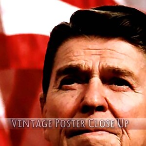 Ronald Reagan Poster, 40th President of These United States, Vintage ...