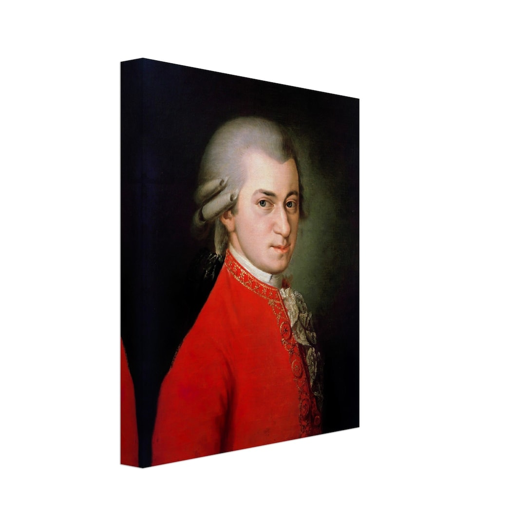 Mozart Canvas Wolfgang Amadeus Mozart Canvas Print UK, EU USA Domestic Shipping 18th Century ...