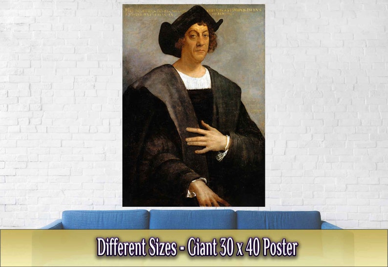 Christopher Columbus Poster Vintage Portrait Christopher - Etsy