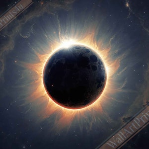 Solar Eclipse Poster Print Artists Impression - Etsy