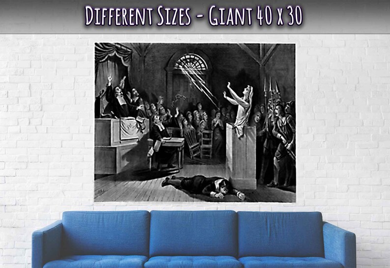 Salem Witch Trials Poster Salem Witch Trials Print | Etsy