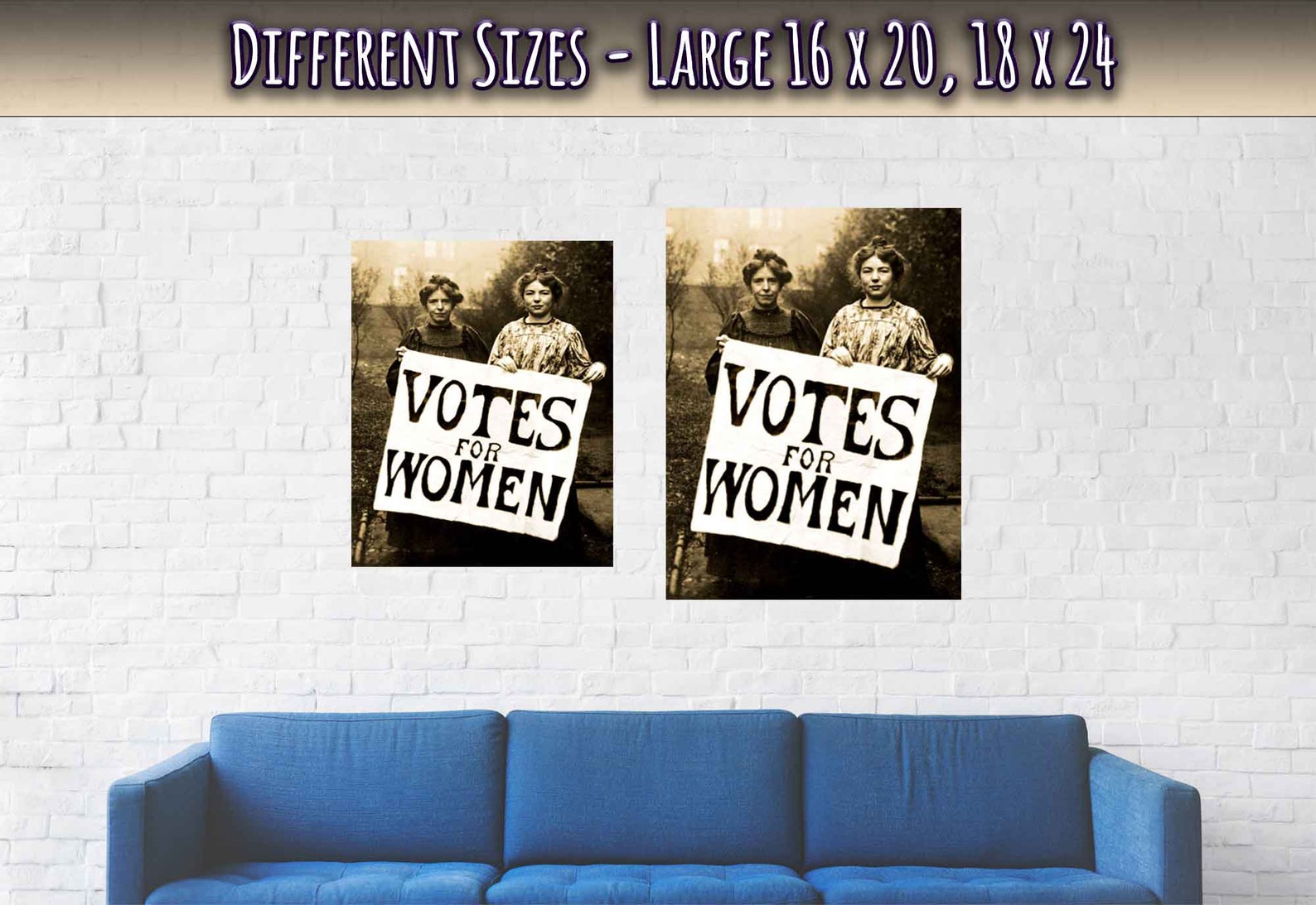 Suffragettes Poster Votes For Women Print Vintage Photo | Etsy