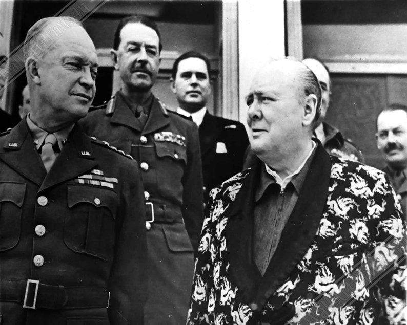 Eisenhower Churchill Iconic Poster Photo Print From 1943 - Etsy