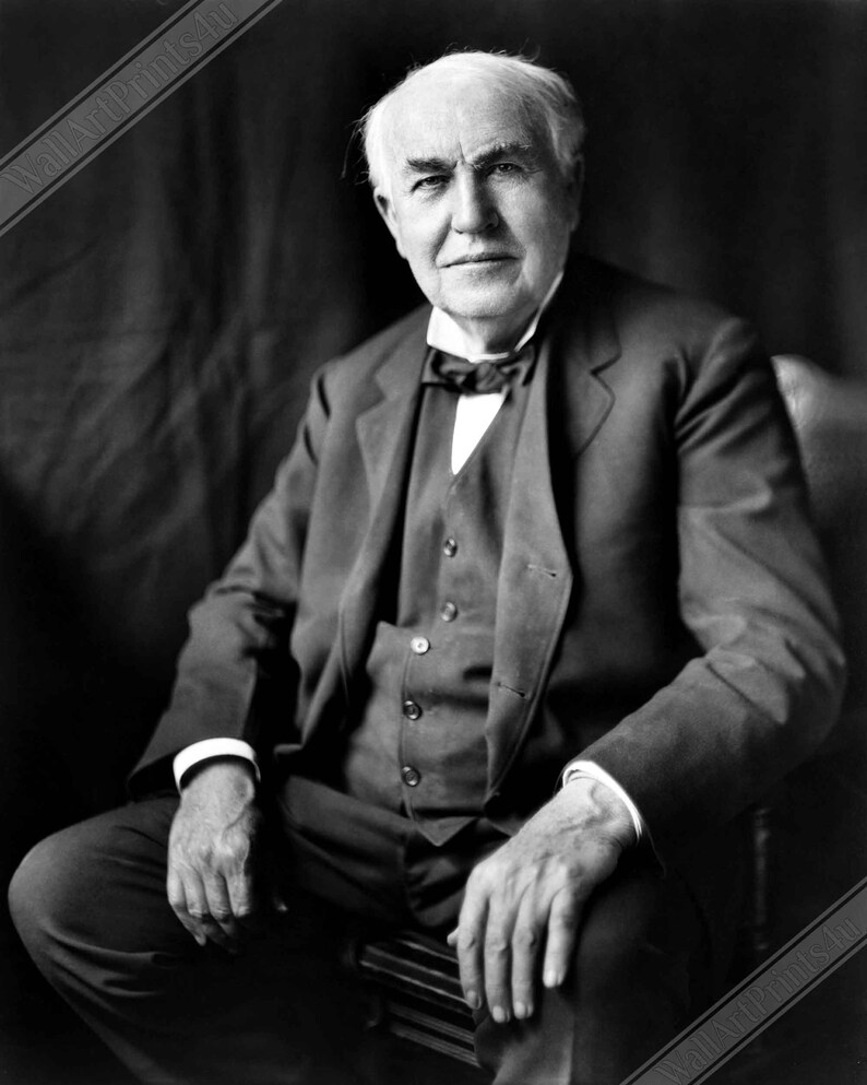 Thomas Edison Poster Vintage Photo Thomas Edison Print - Etsy