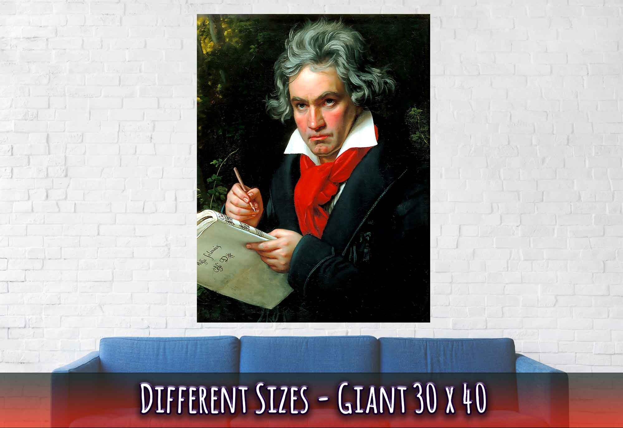 Beethoven Poster 18th Century Composer Vintage Portrait | Etsy