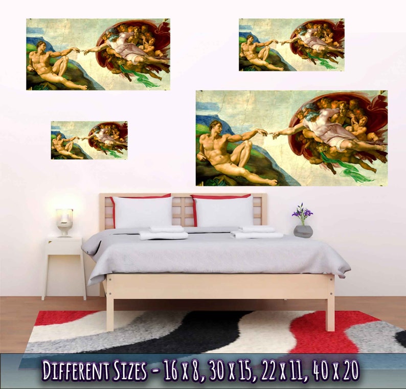 Creation of Adam Poster Michelangelo Creation of Adam Print - Etsy