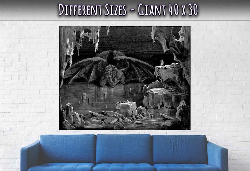 Divine Comedy Poster - the Vision of Hell - Gustave Dore Inferno ...