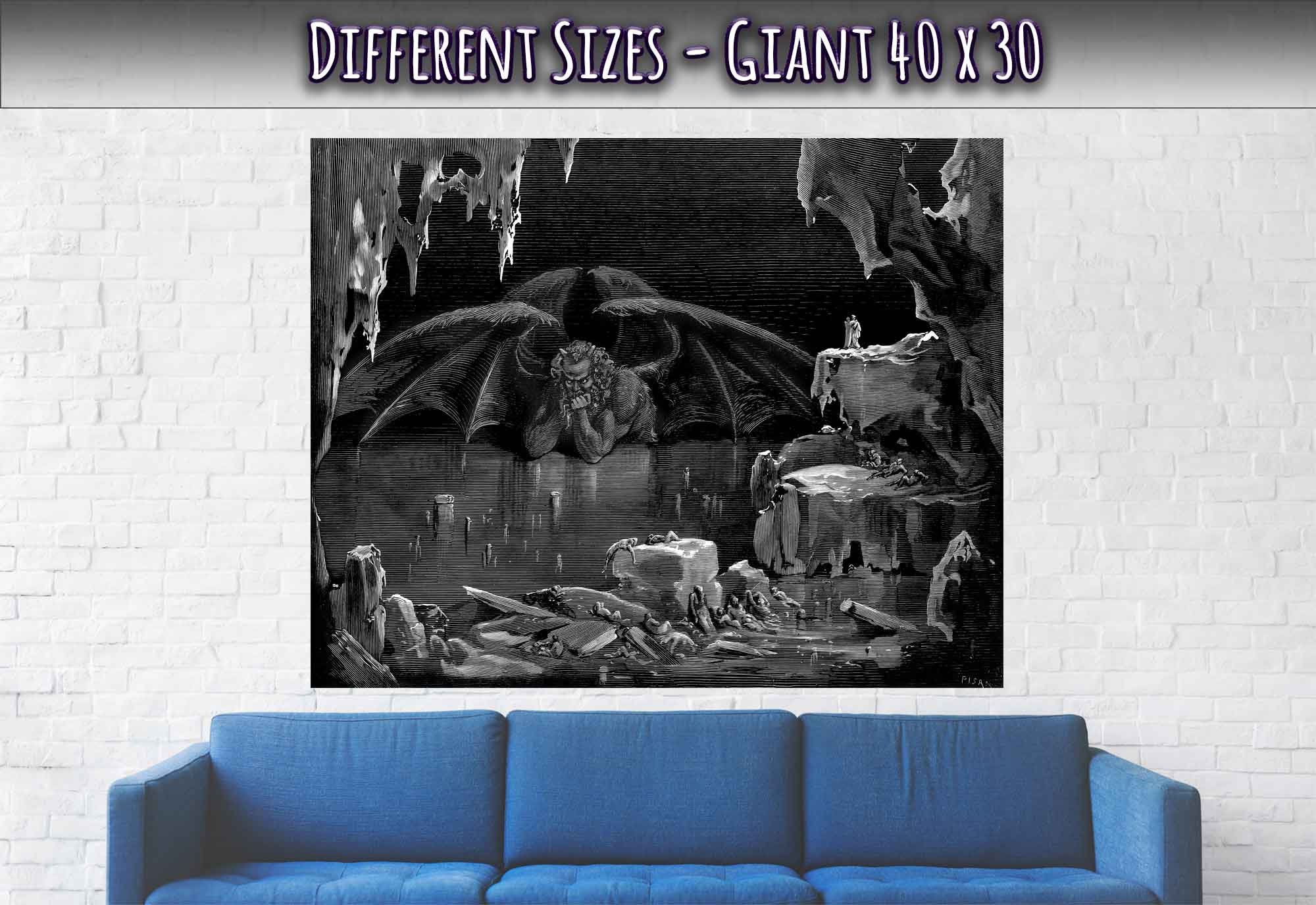Divine Comedy Poster - the Vision of Hell - Gustave Dore Inferno ...