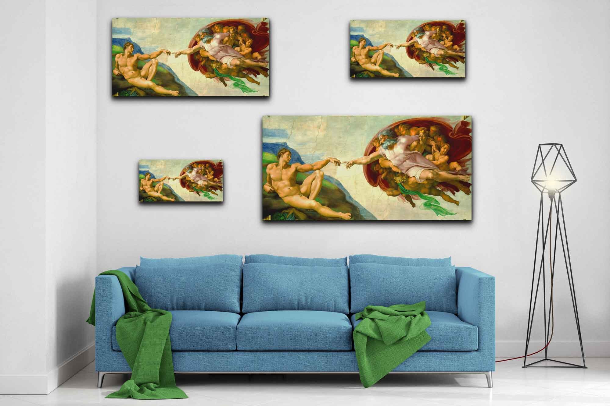 Creation Of Adam Canvas Print Michelangelo Creation Of Adam | Etsy