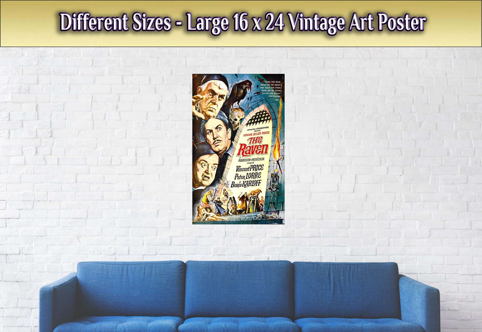 The Raven Poster Vintage Movie Poster 1963 Poster Film Art | Etsy