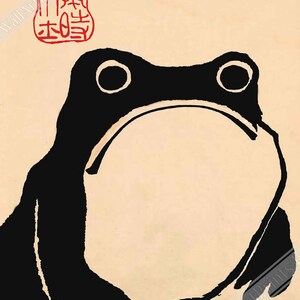 Japanese Art Print Matsumoto Hoji Frog, Kawanbe Kyosaitoad UK EU USA ...