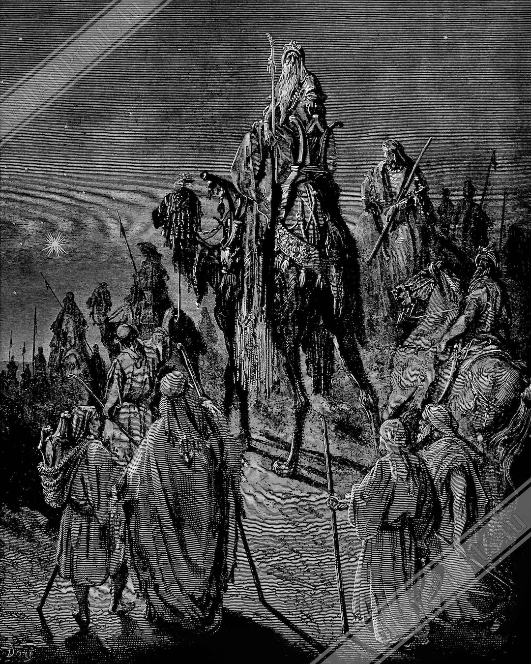 Gustave Dore Poster, the Three Kings Print, From La Grand Bible De ...