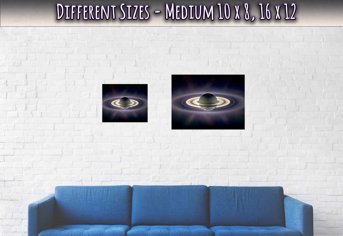 Saturn Poster - Vintage Saturn Eclipsing Sun From Cassini Spacecraft UK ...