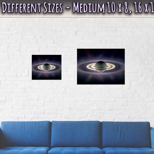 Saturn Poster - Vintage Saturn Eclipsing Sun From Cassini Spacecraft UK ...