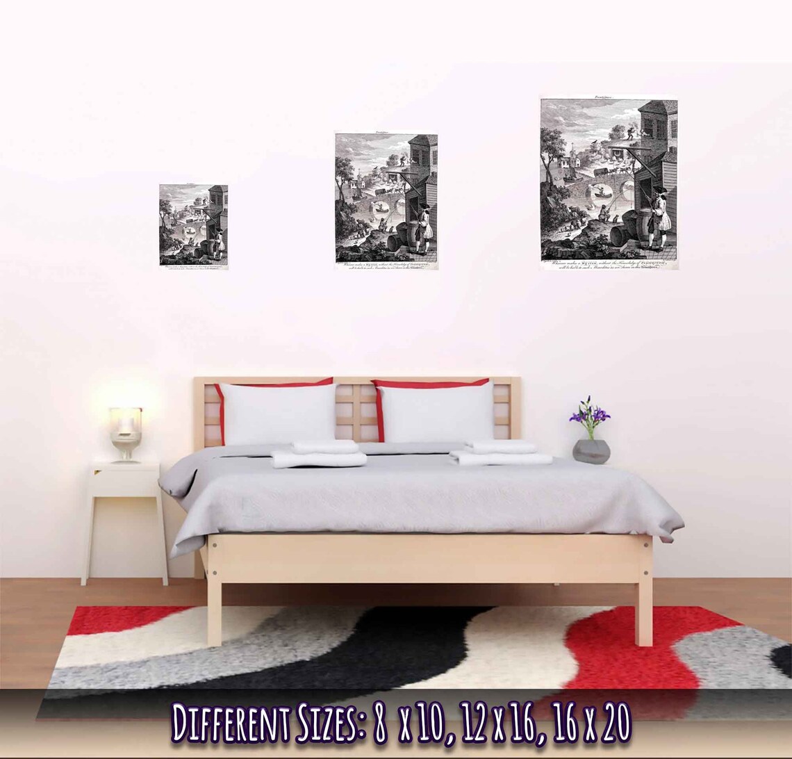 Satire on False Perspective Poster William Hogarth Painting | Etsy