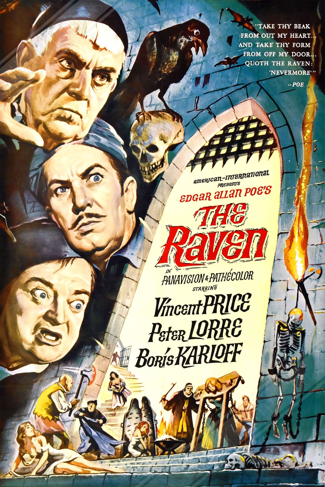 The Raven Movie Poster: Vintage 1963 Film Art - Etsy