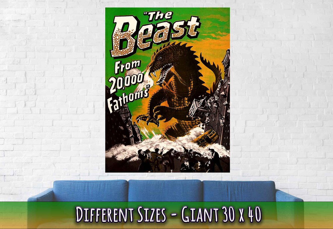 The Beast Poster Vintage Horror Movie Poster 1953 the Beast - Etsy