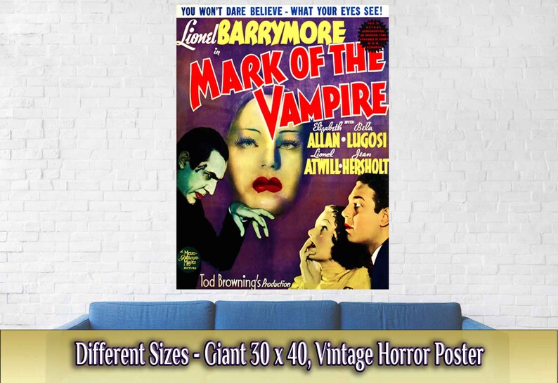 Mark of the Vampire Poster Vintage Horror Movie Poster 1935 - Etsy
