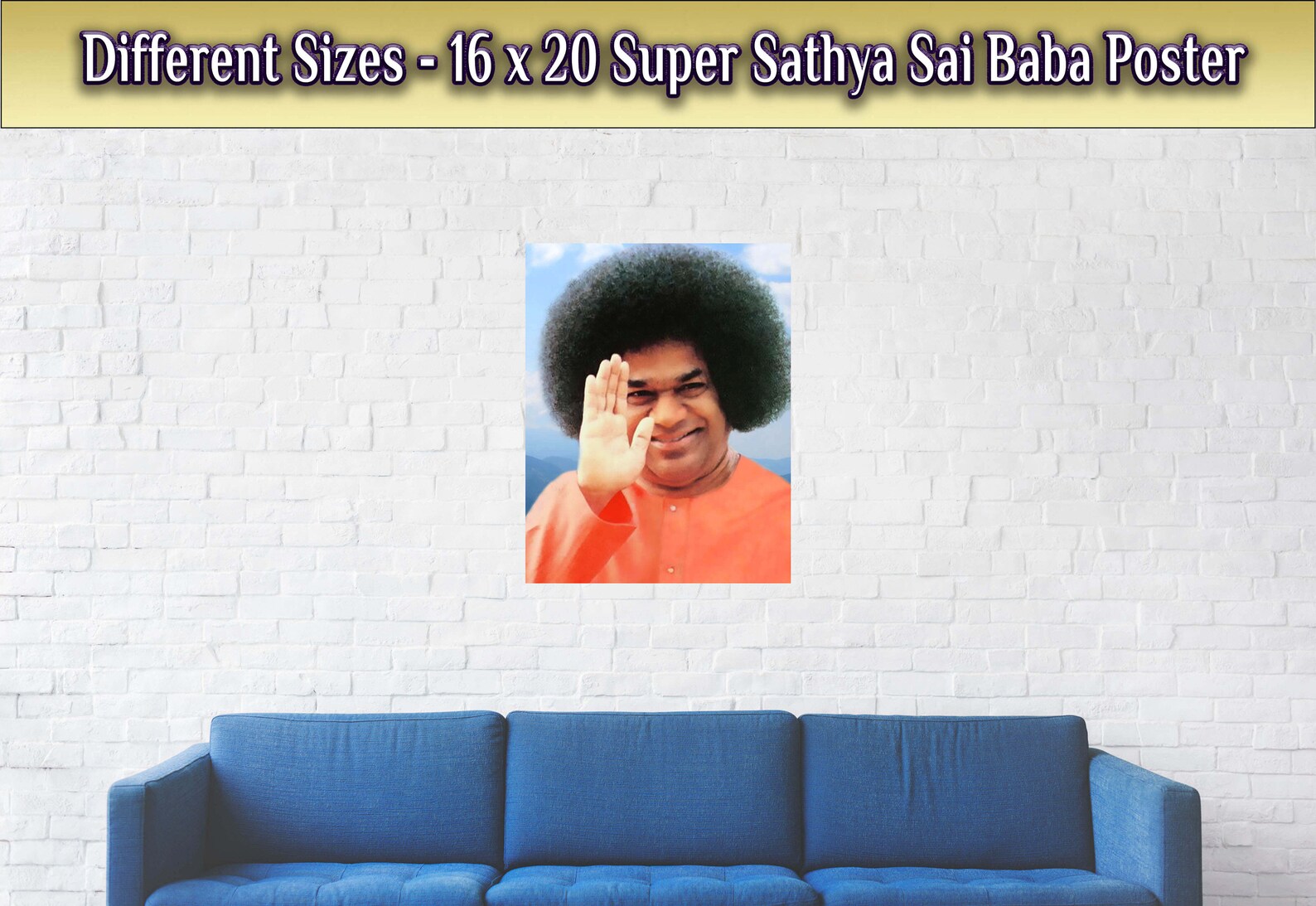 Sathya Sai Baba Poster Vintage Photo Iconic Sathya Sai Baba - Etsy