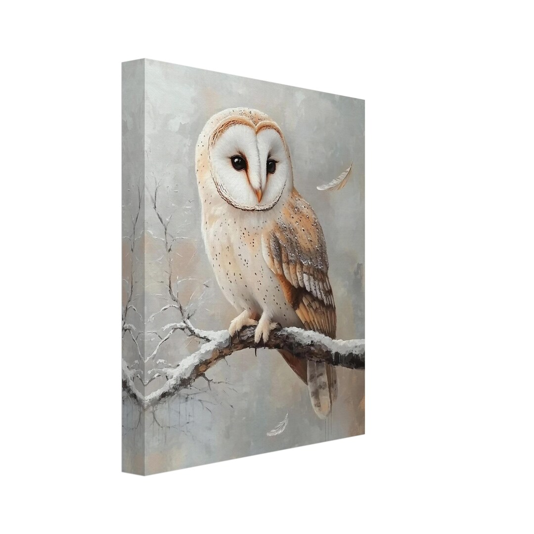 Barn Owl Canvas Wildlife Wall Art, Nature-inspired Home Decor - Etsy
