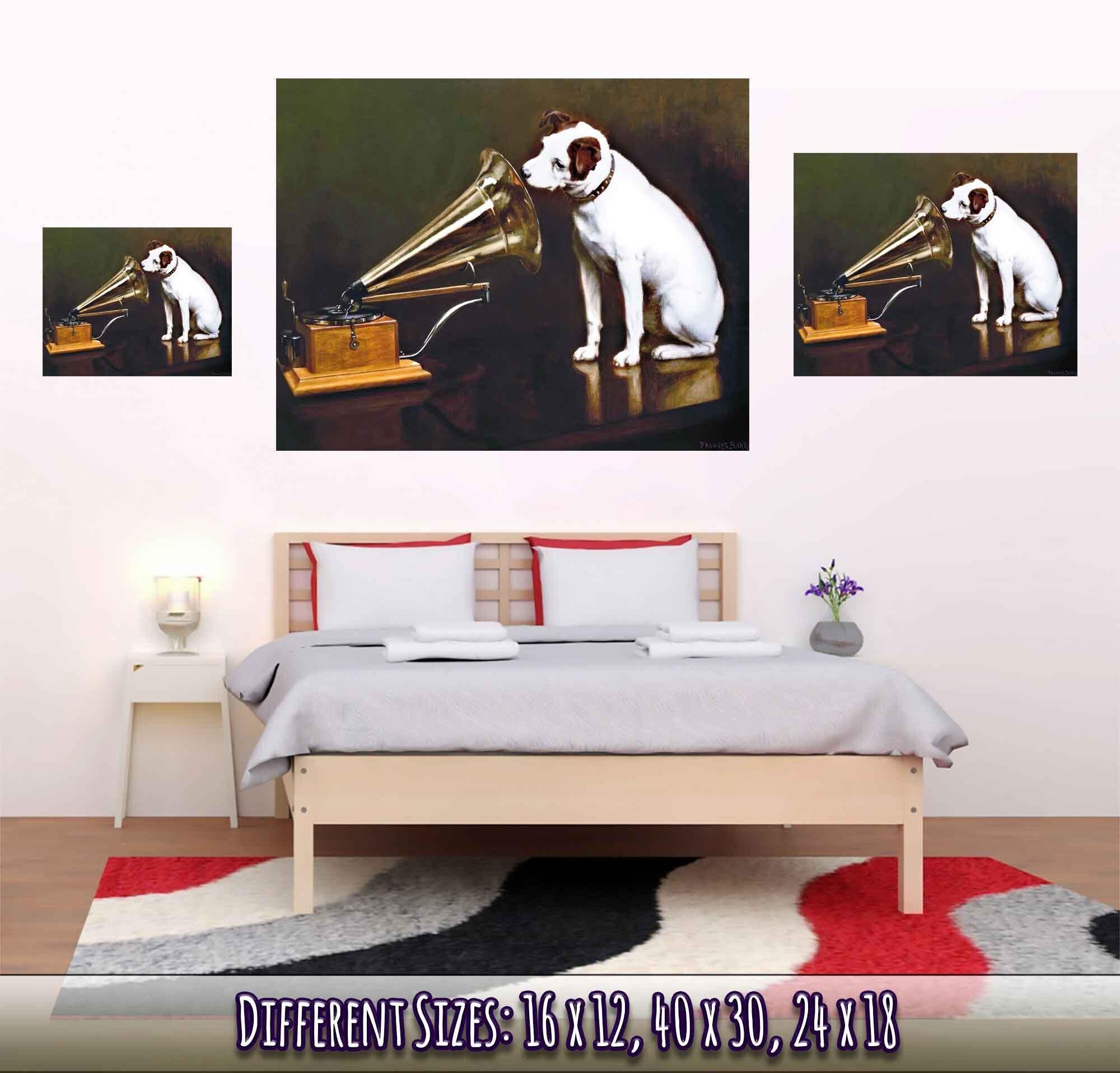 Vintage Nipper Dog Poster: His Master's Voice Art Print From 1898 - Etsy