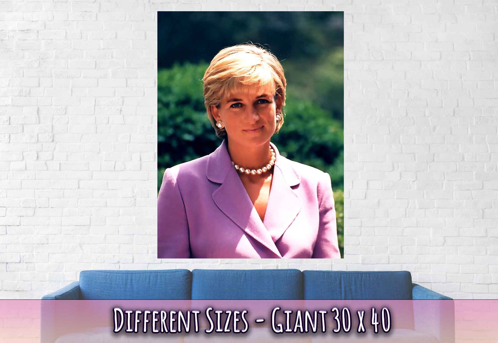 Princess Diana Portrait Poster: Vintage Style Print - Etsy