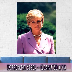 Princess Diana Poster, Diana in Washington Dc, Vintage Photo Portrait ...