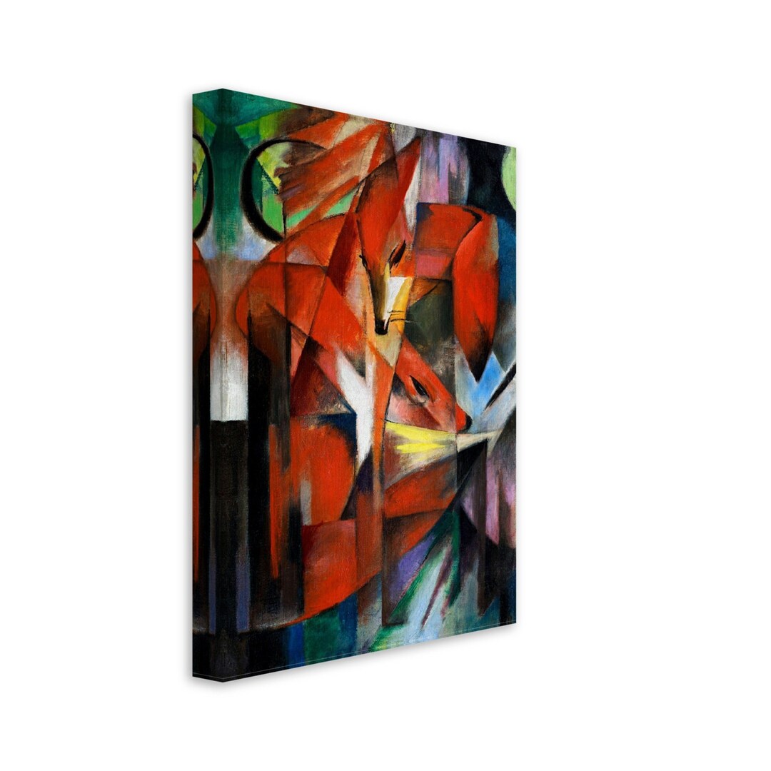 Franz Marc the Foxes Canvas Print: German Expressionism Art 1913 - Etsy