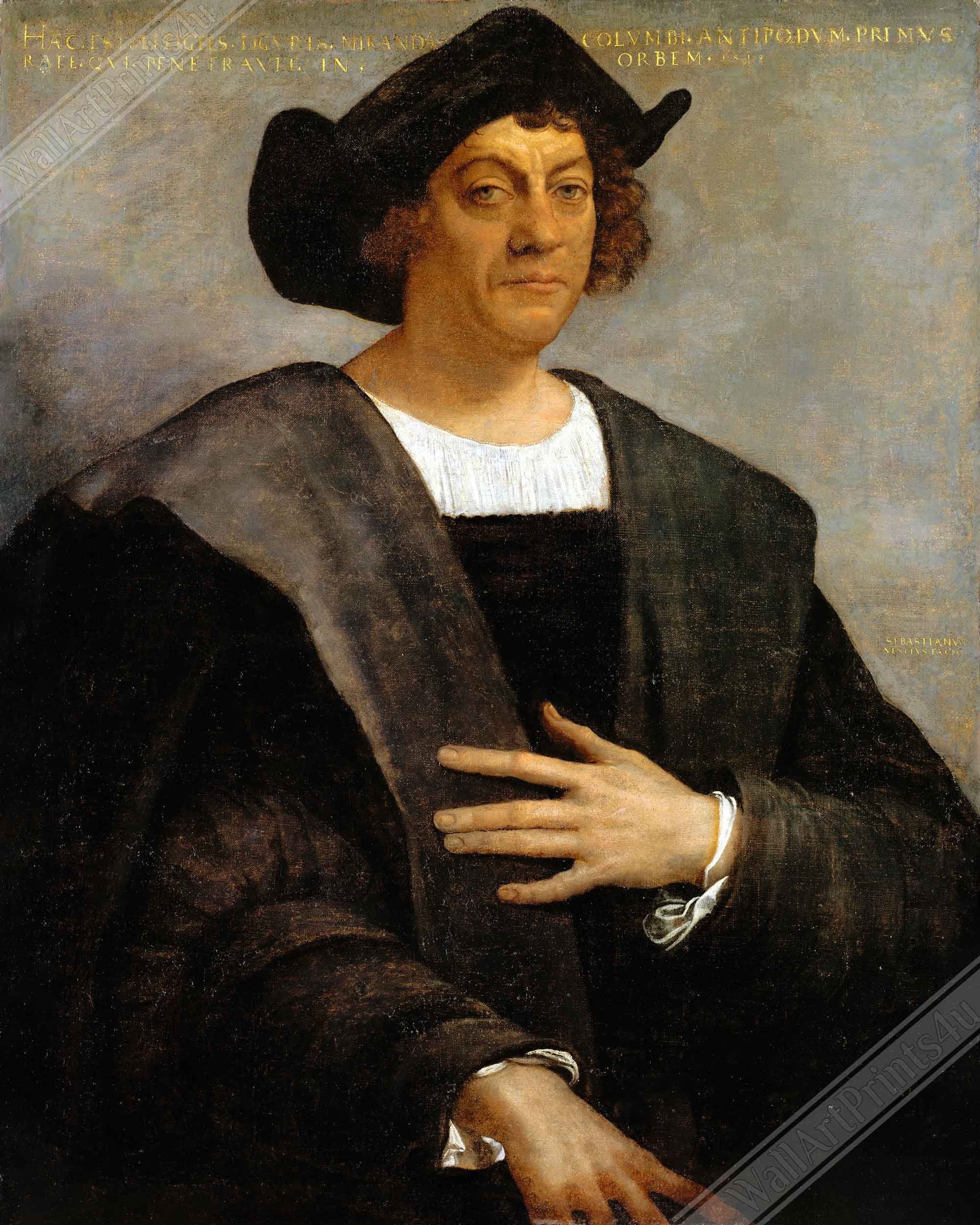 Christopher Columbus Poster Vintage Portrait Christopher | Etsy