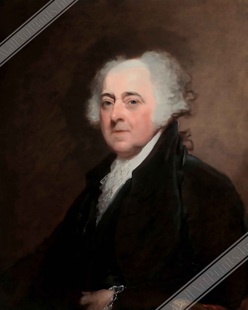 John Adams Poster 2nd President of Usa Vintage Portrait - Etsy