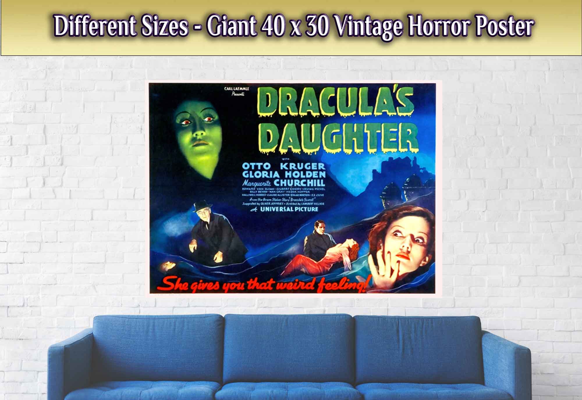 Draculas Daughter Poster Vintage Horror Movie Poster Etsy