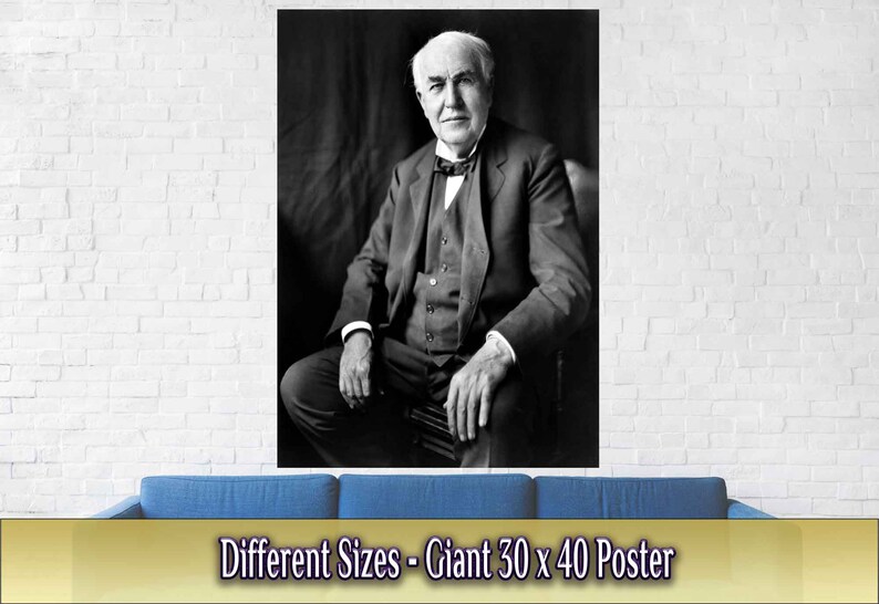 Thomas Edison Poster Vintage Photo Thomas Edison Print - Etsy