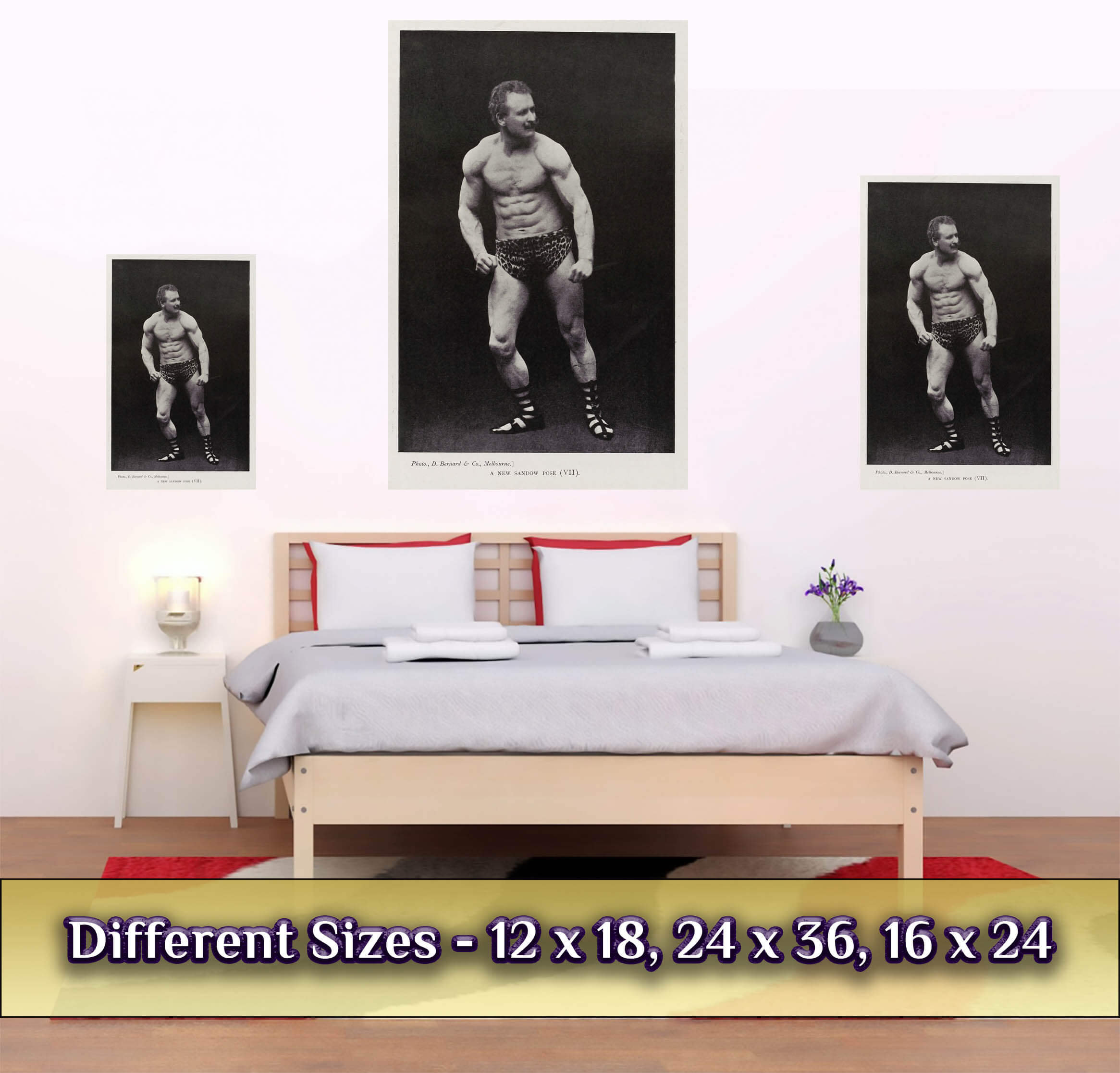 Eugen Sandow Poster: Vintage Bodybuilder Print, Victorian Strongman - Etsy