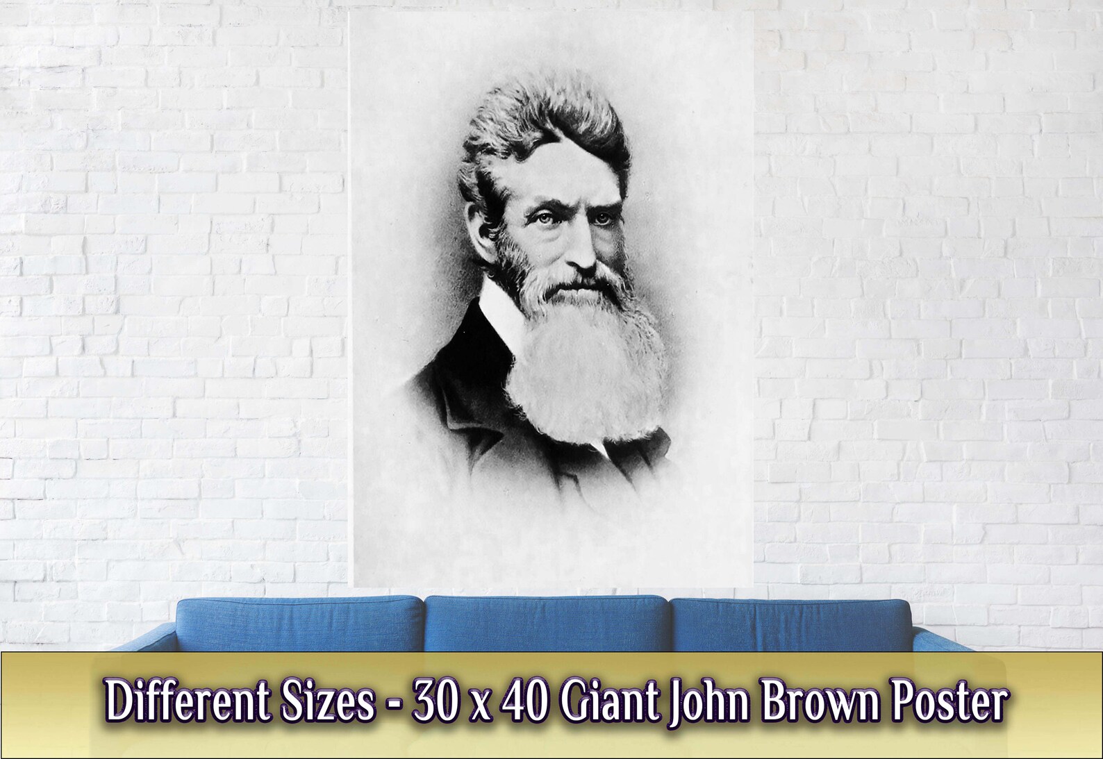 John Brown Poster Abolitionist Terrorist Or Freedom | Etsy