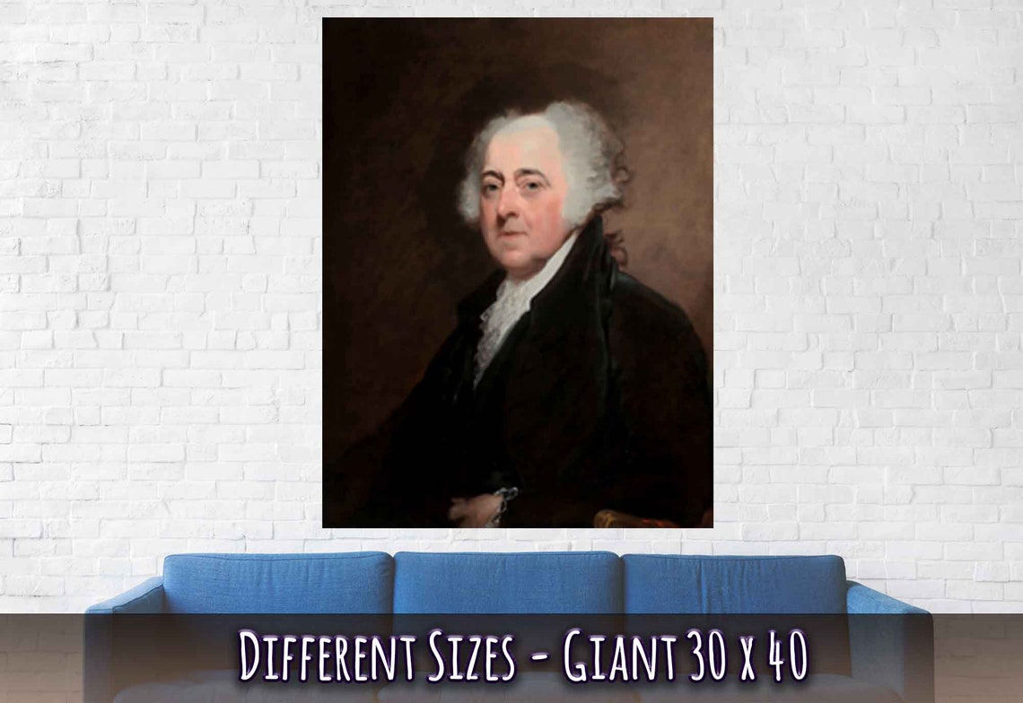 John Adams Poster 2nd President Of Usa Vintage Portrait | Etsy